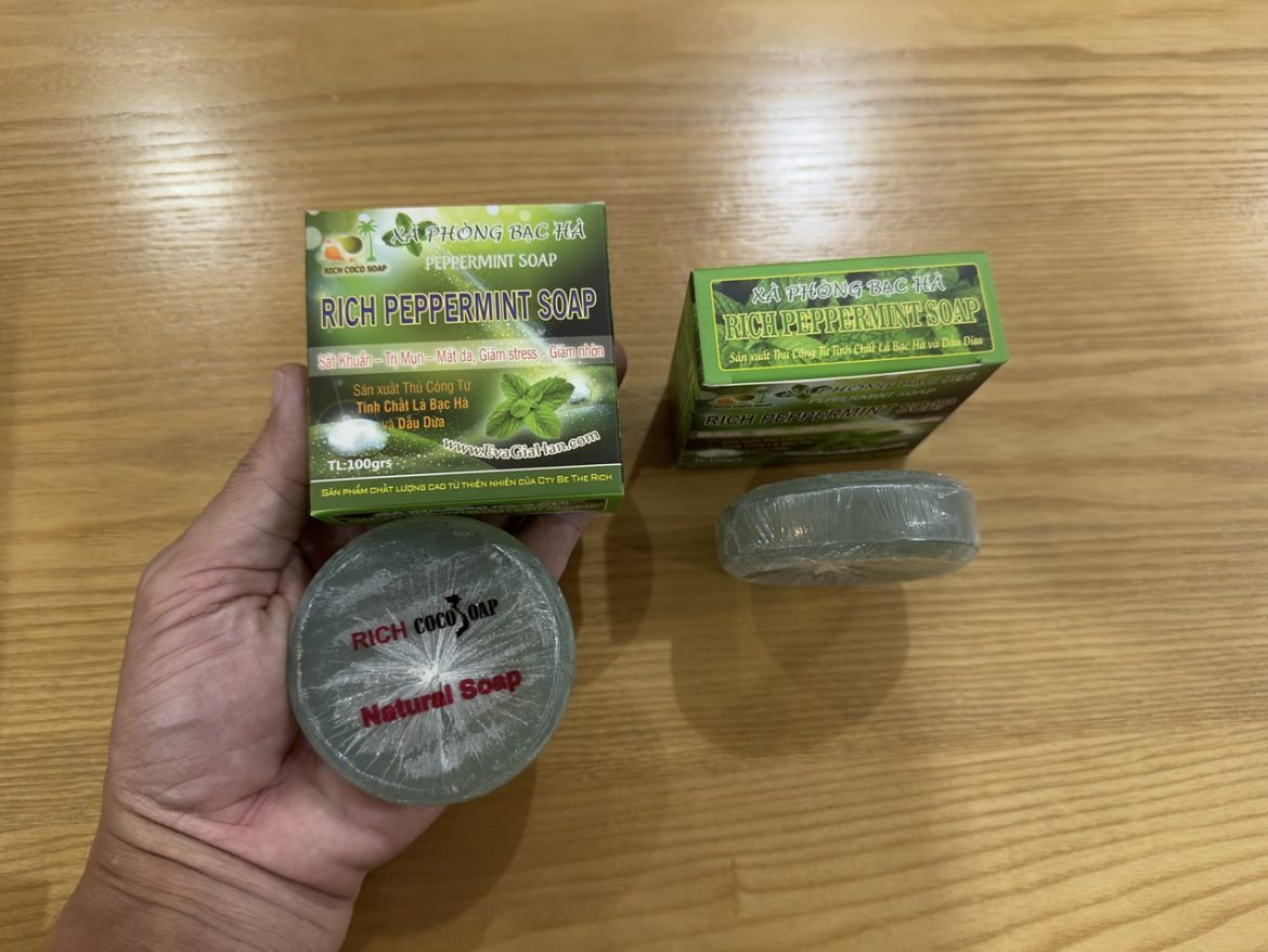XÀ PHÒNG BẠC HÀ – PEPPERMINT SOAP – XÀ PHÒNG & SON MÔI THIÊN NHIÊN
