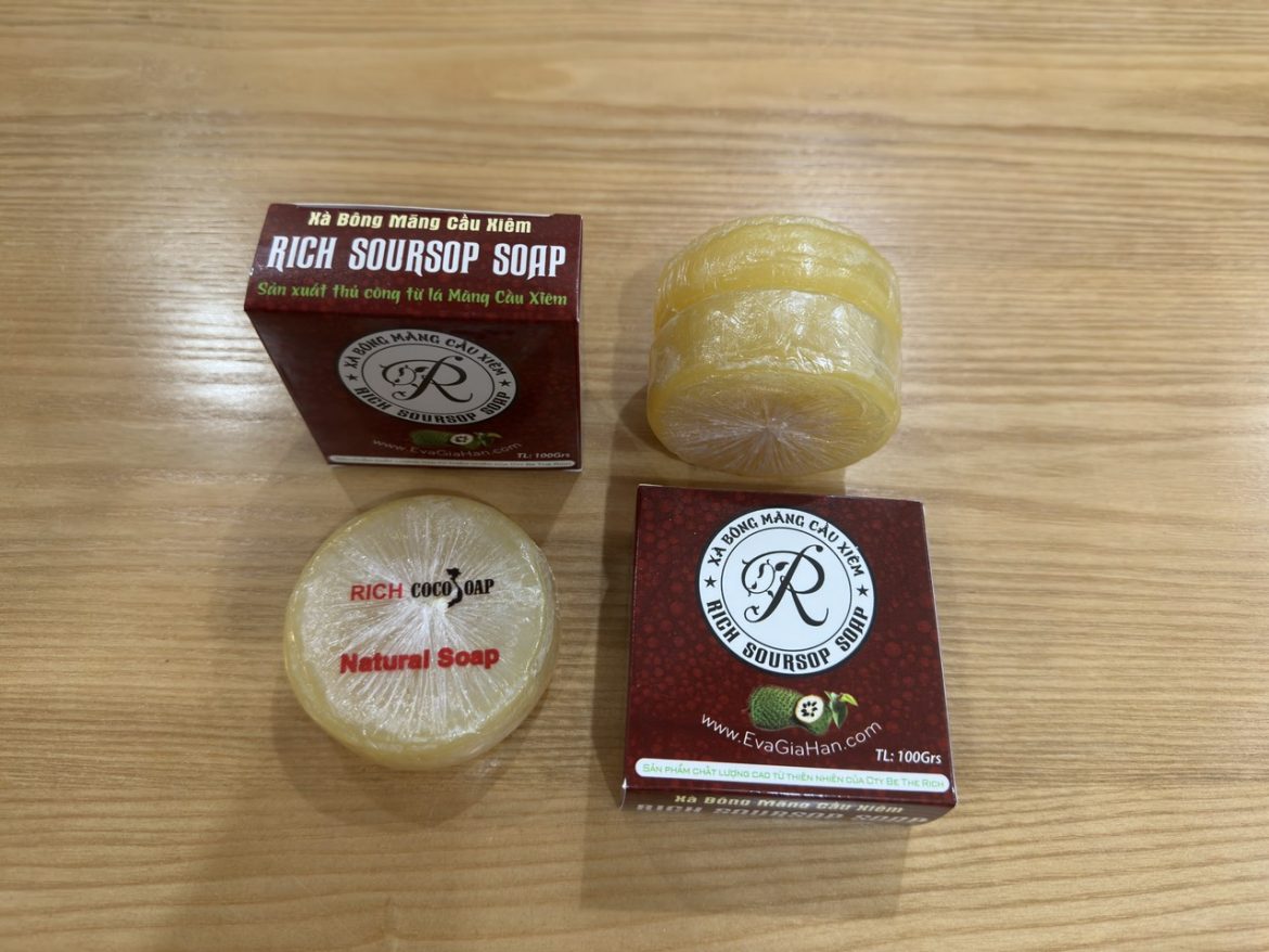 XÀ BÔNG MÃNG CẦU XIÊM – SOURSOP SOAP – XÀ PHÒNG & SON MÔI THIÊN NHIÊN