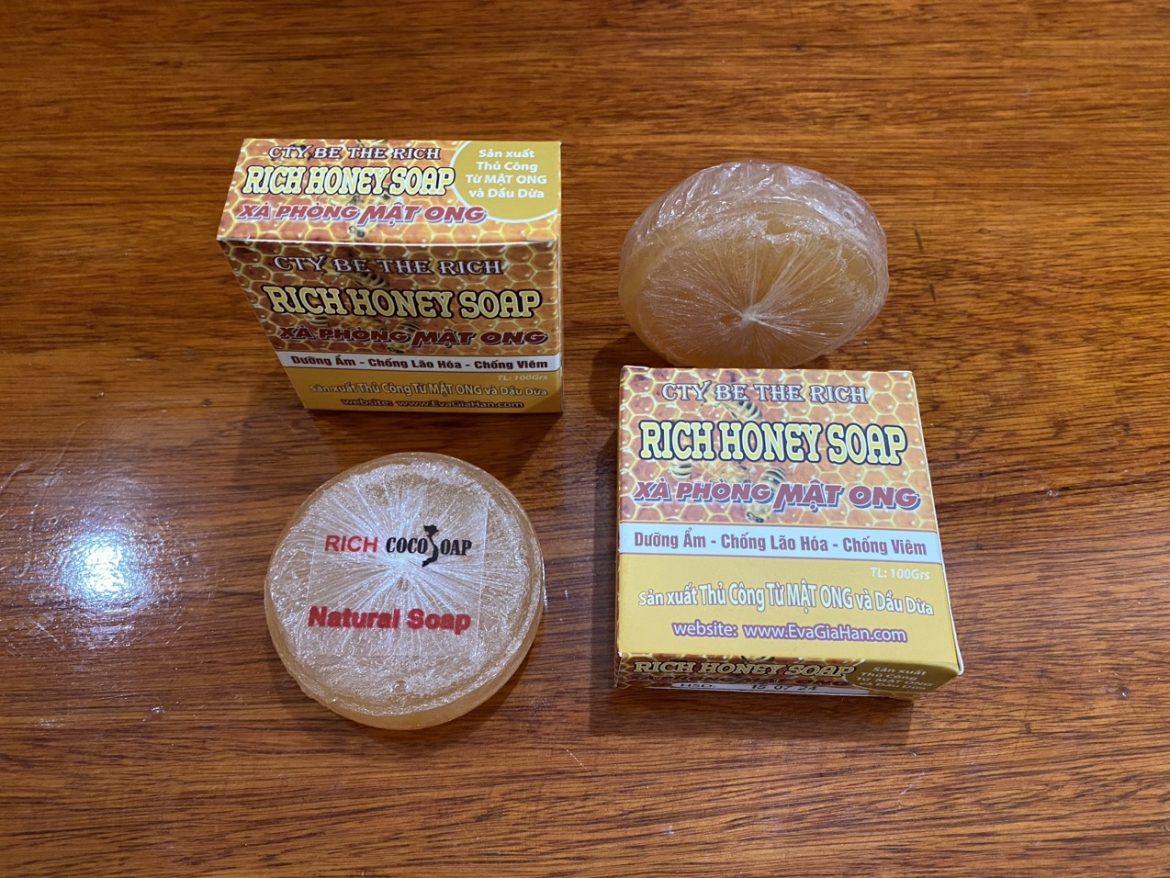 XÀ PHÒNG MẬT ONG – HONEY SOAP – XÀ PHÒNG & SON MÔI THIÊN NHIÊN