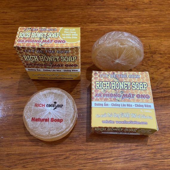 XÀ PHÒNG MẬT ONG – HONEY SOAP – XÀ PHÒNG & SON MÔI THIÊN NHIÊN